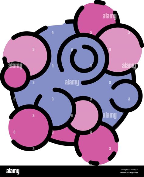 Staphylococcus Reproduction Icon Outline Staphylococcus Reproduction Vector Icon Color Flat