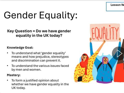 Gender Equality Lessons Teaching Resources
