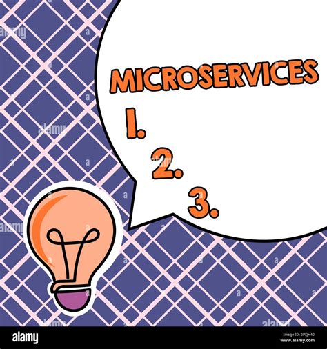 Sign Displaying Microservices Word For Software Development Technique Building Single Function