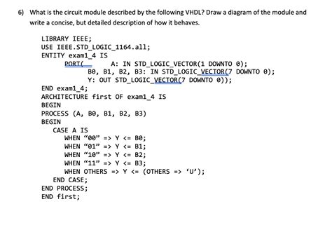 Solved 6 What Is The Circuit Module Described By The