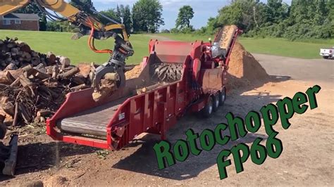 Rotochopper Fp66 Grinding Logs In Eastern Michigan Youtube