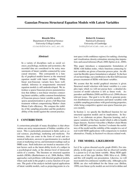 Gaussian Process Structural Equation Models With Latent Variables Deepai