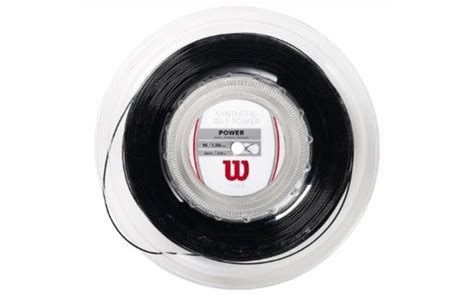 Wilson Synthetic Gut Power 16g Tennis String Reel 200m Black
