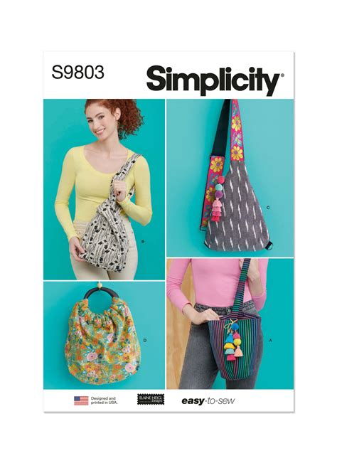 Simplicity Sewing Pattern S9803 Bags By Elaine Heigl Designs Sewdirect