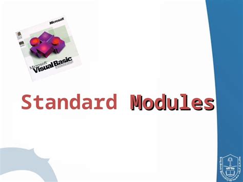 Ppt Modules Standard Modules Standard Modules The Subs And Functions