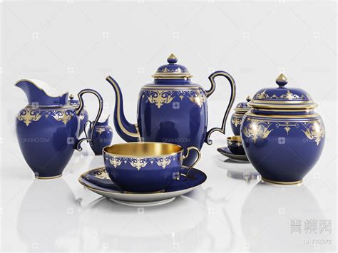 【茶壶茶杯3d模型】 欧式古典vr有灯光有贴图max2016茶壶茶杯3d模型下载 Id1355072 免费3dmax模型库 青模3d模型网