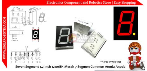 Seven Segment 1 2 Inch Fjs12101bh Merah 7 Segmen Common Anoda Anode