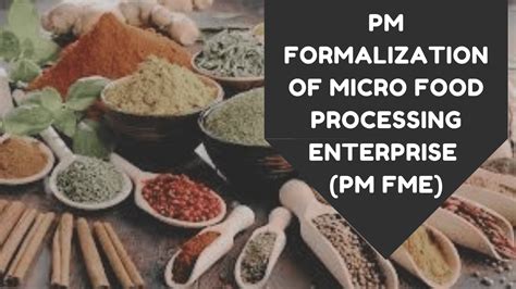 Pm Formalization Of Micro Food Processing Enterprises Scheme