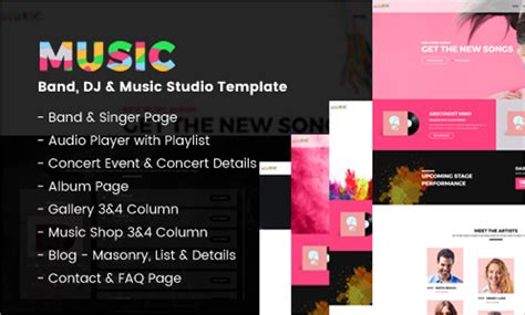 19 Music Html5 Website Templates Free And Premium Themes