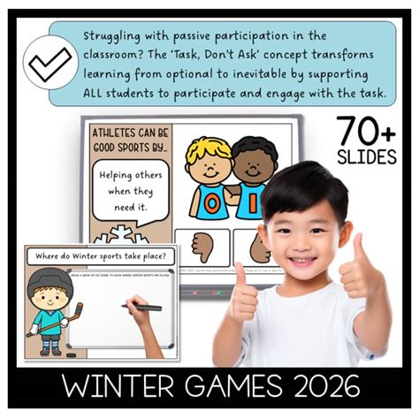 2026 Winter Games Activities For Winter Olympics Digital Slides
