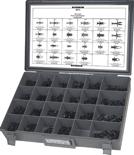 196 Pc Universal Push Type Retainer Assortment