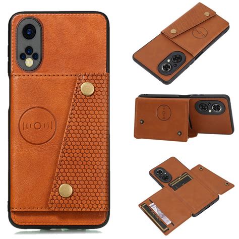 Nova 9 Se Nova9 Pro 5g Leather Back Case Wallet Card Slot Magnetic