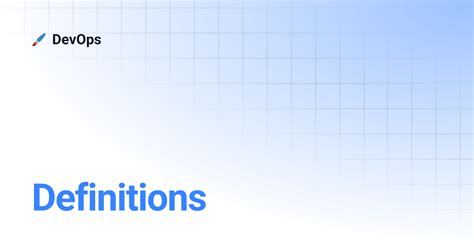 Definitions Devops