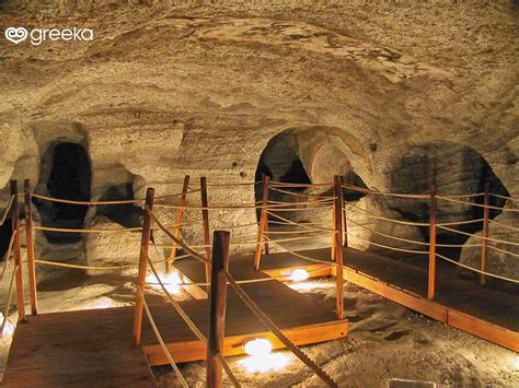 Catacombs In Milos Greece Greeka