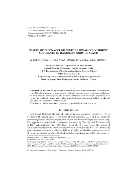 Pdf Spaces Of Fibonacci Difference Ideal Convergent Sequences In