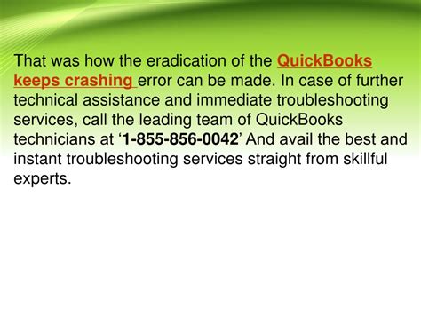 PPT Easily Fix QuickBooks Keeps Crashing Issue Using This Method PowerPoint Presentation ID