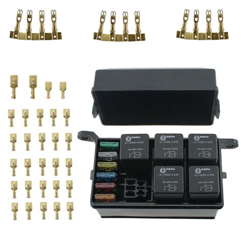 Slot Relay Box Relays Blade Fuses Fuse Relay Box With Fuse And Pins V A Relay For