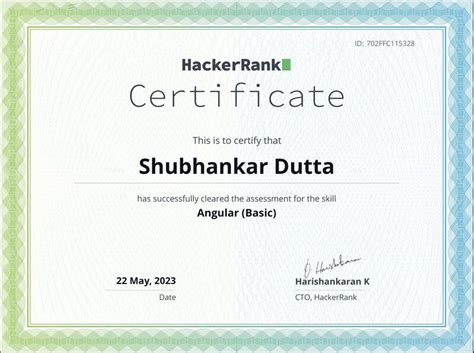 Shubhankar Dutta On Linkedin Angular Angularjs Hackerrank