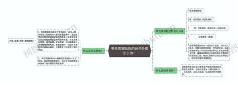 带息票据贴现的账务处理怎么做？思维导图编号p2321621 Treemind树图