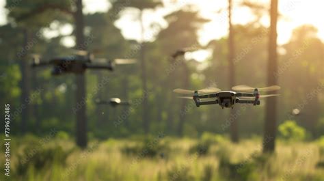 Advanced Drones Equipped With Ai Technology Roam Vast Stretches Of Land Collecting And Yzing