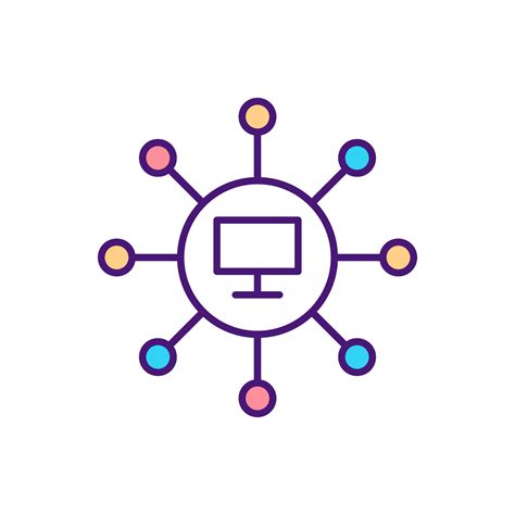 Computer Networking RGB Color Icon Vector Art At Vecteezy