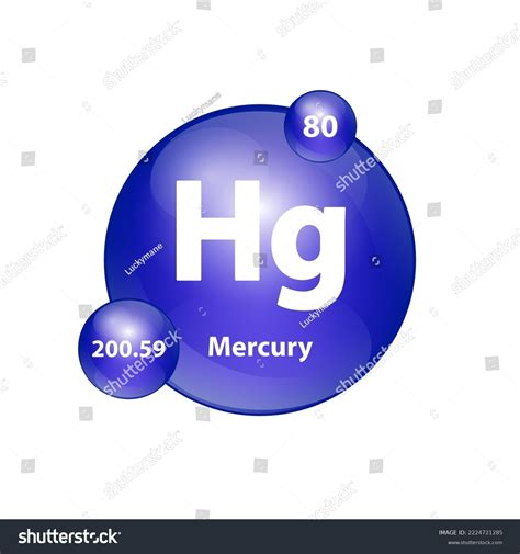 Mercury Hydragerum Hg Icon Structure Chemical Stock Vector Royalty Free 2224721285 Shutterstock