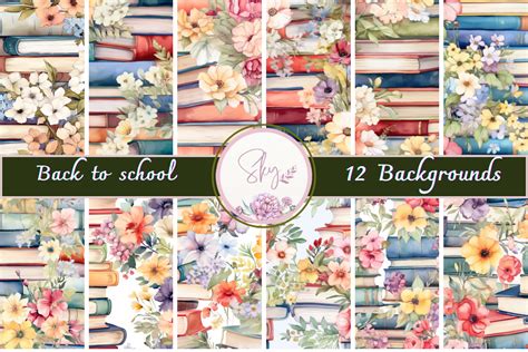 Back To School Stack Of Books Seamless Graphic By Skye Design · Creative Fabrica