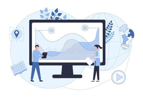 Digital Marketing Concept Data Analysis Graph Sales Curve Information Collection Stock