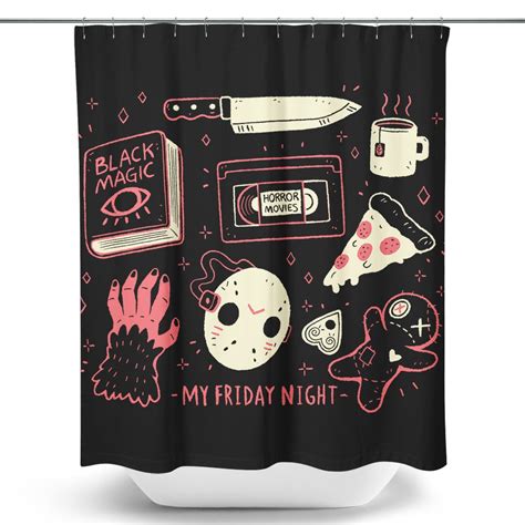 My Friday Night Shower Curtain Once Upon A Tee