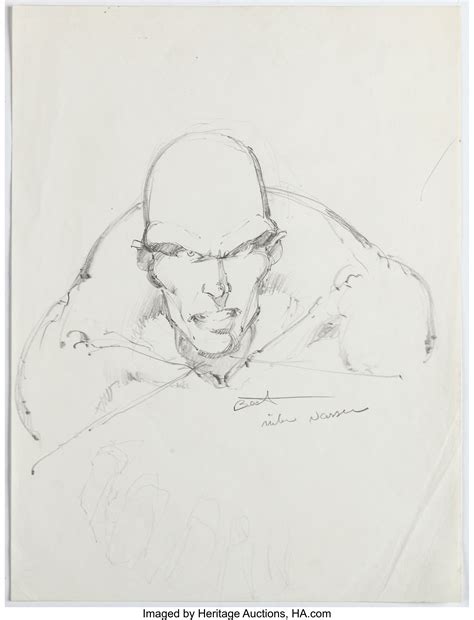 Michael Netzer Aka Nasser Martian Manhunter Sketch Illustration