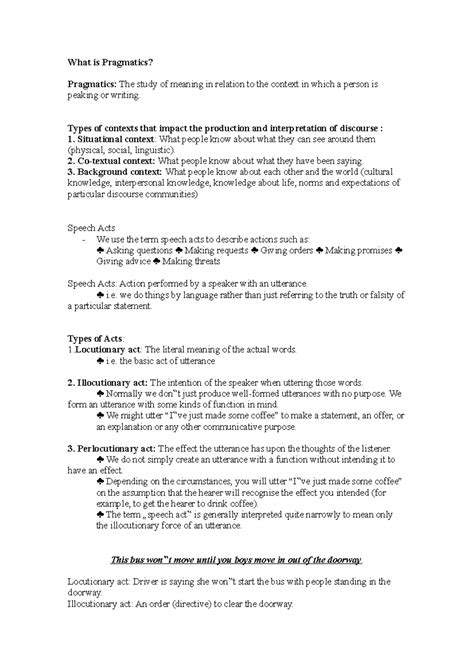 What Is Pragmatics What Is Pragmatics Pragmatics The Study Of