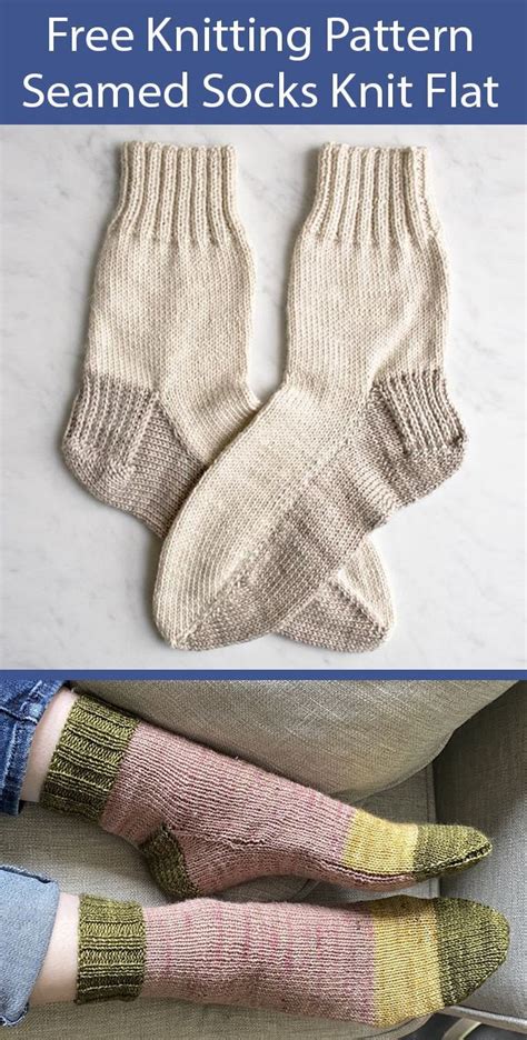 Free Socks Knitting Pattern For Seamed Socks Knit Flat Sock Knitting
