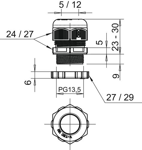 Cable Gland Pg Thread Set With Locknut Light Grey Obo