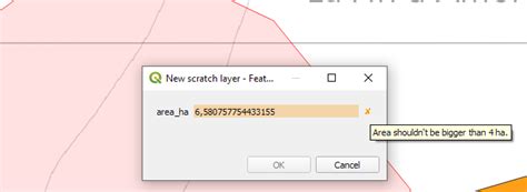 Area Enforce A Size Constraint For Polygons Drawn In Qgis
