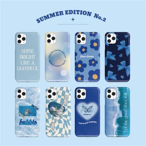 엠제이 폰케이스 할인💙썸머에디션 블루ver 유광 키치 폰케이스 위시버킷