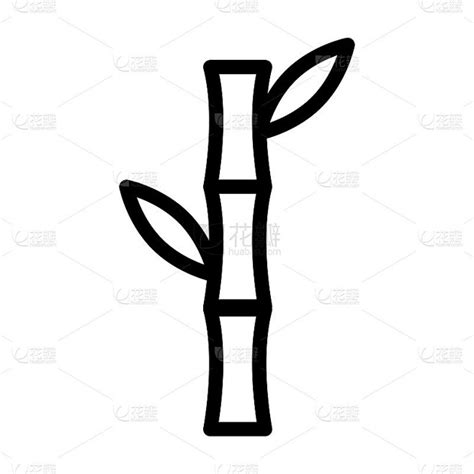 竹图标设计矢量模板插图