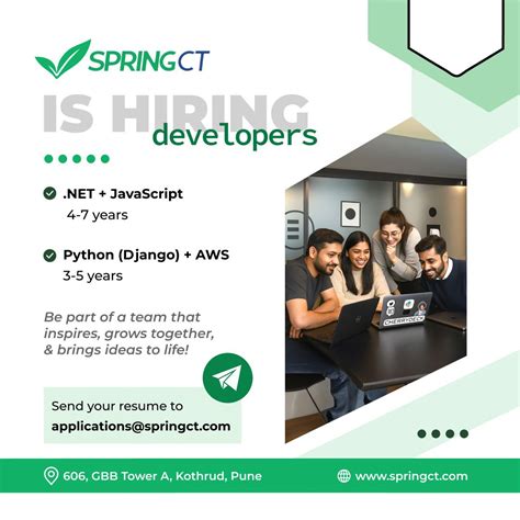 Hiringalert Dotnetdeveloper Pythondeveloper Techjobs Springct Spring Computing Technologies