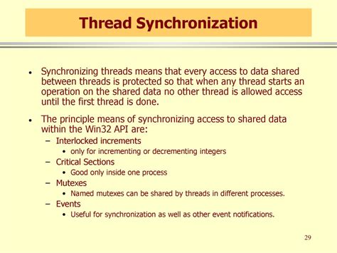 Threads And Thread Synchronization For Win32 And Mfc Ppt Download