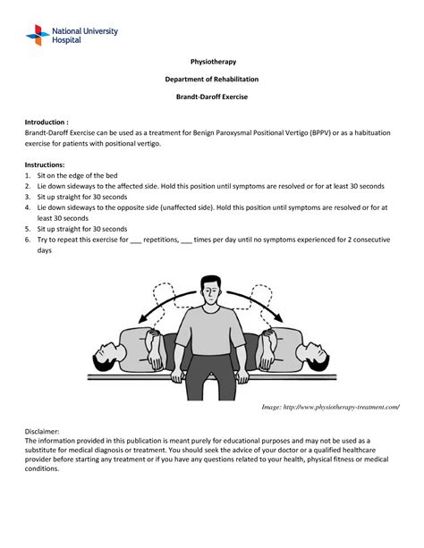 Physiotherapy Benign Paroxysmal Positional Vertigo Bppv Brandt Daroff Exercise