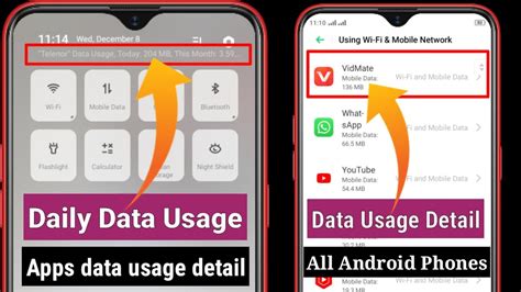 Show Data Usage On Notification Bar See Data Usage Detail See Apps