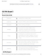 CS Exam Flashcards And Concepts Course Hero