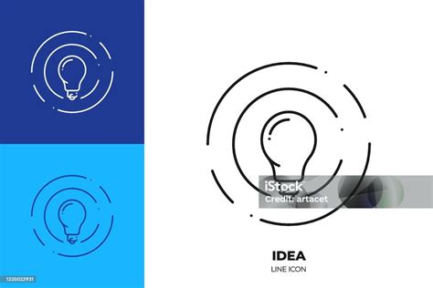 전구 선 아트 벡터 아이콘입니다 램프의 윤곽선 기호입니다 얇은 스트로크로 만든 창조적 인 아이디어 픽토그램 배경에 격리 개념에