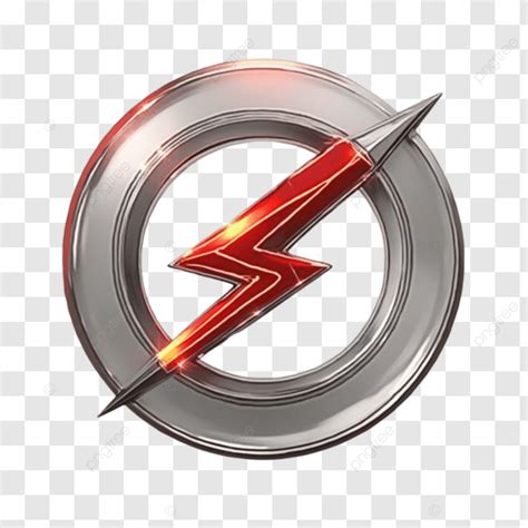 대담한 빨간 번개 볼트 기호를 특징으로하는 금속 원형 배지 Llic 원형 배지 대담한 빨간 번개 볼트 기호가 특징입니다