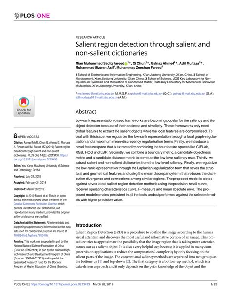 Pdf Salient Region Detection Through Salient And Non Salient Dictionaries