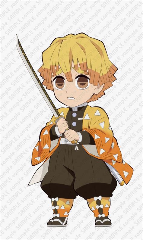 アニメ鬼滅の刃我妻善逸 描き下ろしみにきゃらイラスト第二弾