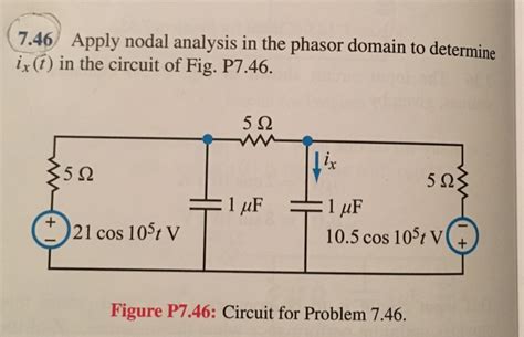 Solved Apply Nodal Analysis In The Phasor Domain To Chegg Com