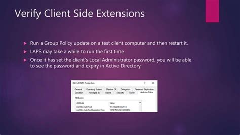 Microsoft Laps Local Administrator Password Solution Pptx