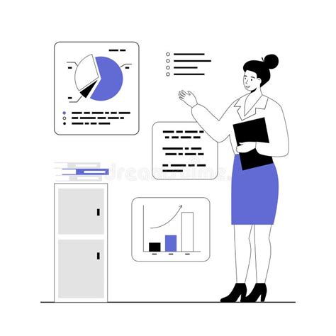 Financial Data Analysis Analytics Concept Woman Analyzes Graphs Charts Business Dashboard