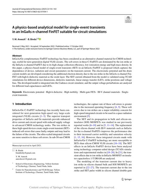A Physics Based Analytical Model For Single Event Transients In An