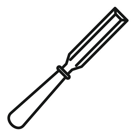 Chisel Tool Icon Outline Style 14522283 Vector Art At Vecteezy